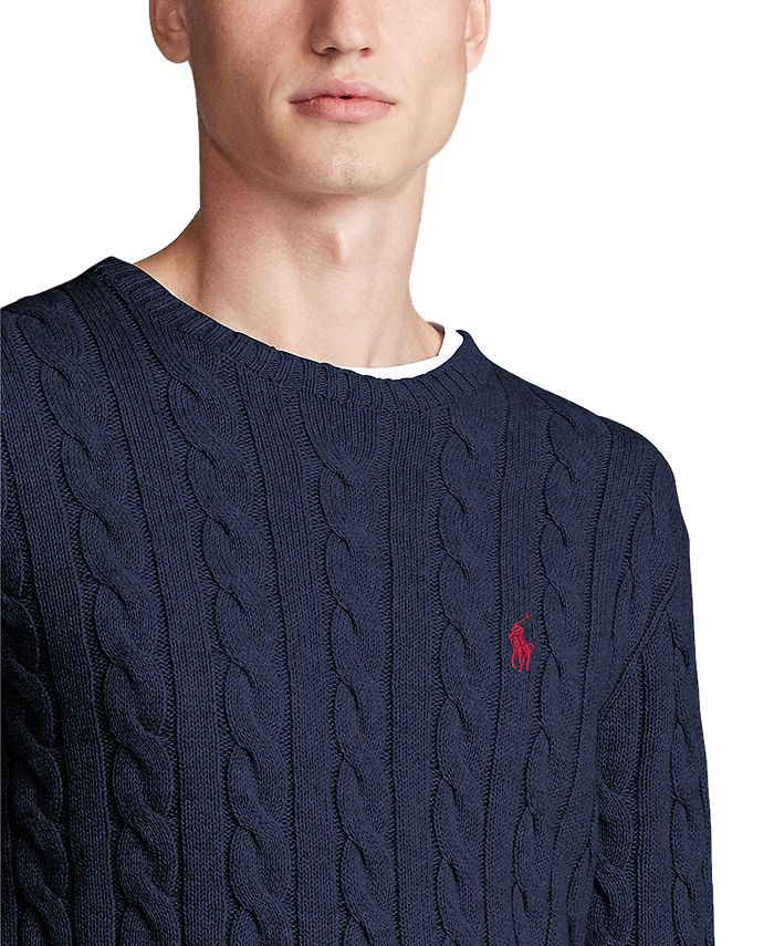 Polo Ralph Lauren Men's Cable-Knit Cotton Sweater - Macy's