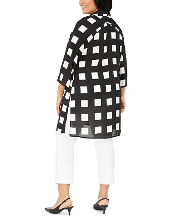 Alfani Plus Size Printed Super Tunic, Created for Macy's - Macy's
