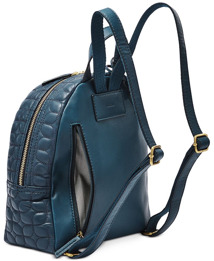 Fossil Megan Leather Stripe Backpack - Macy's