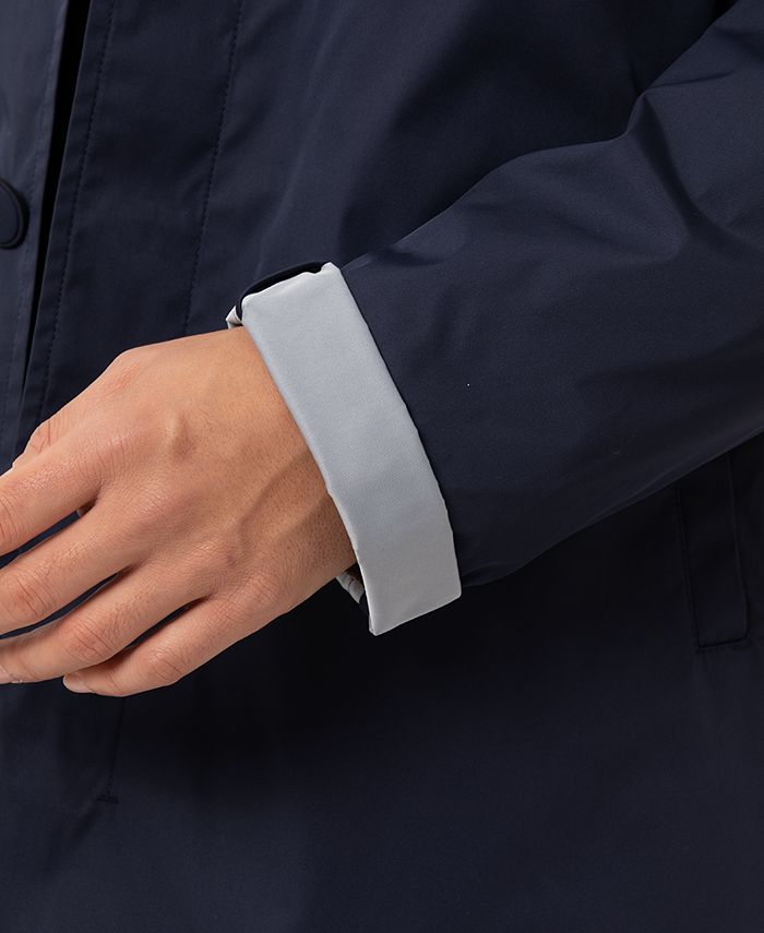 Tallia Men's Slim-Fit Double-Face Raincoat - Macy's