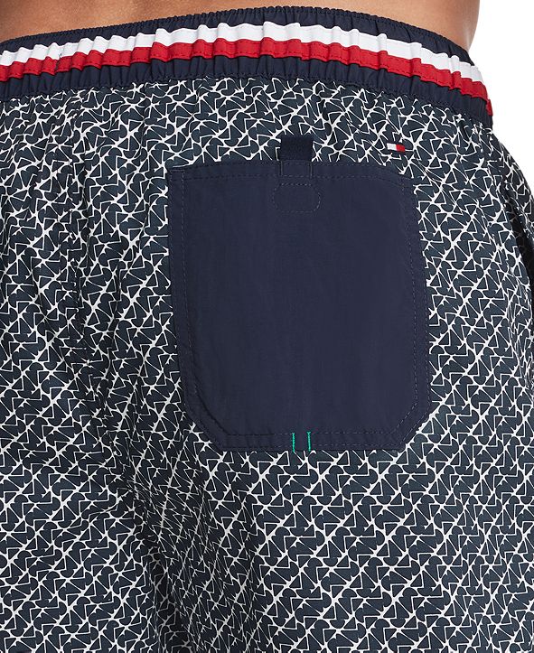 Tommy Hilfiger Men's Corey Geo 7" Swim Trunks, Created for Macy's ...