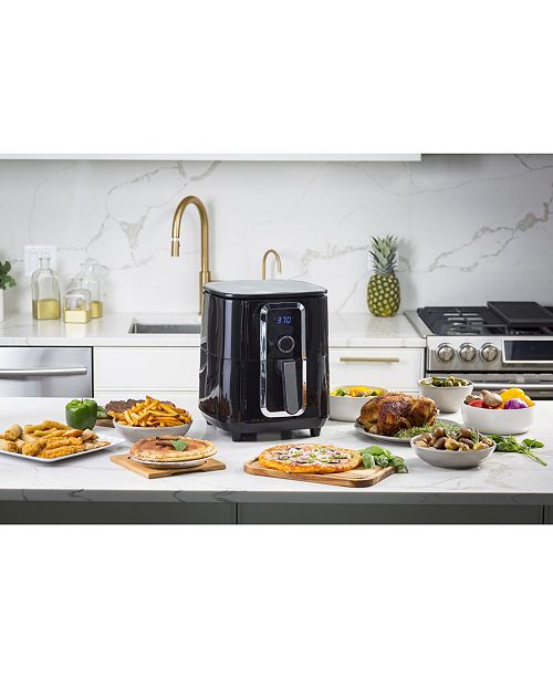 Aria 7Qt Teflon-Free Ceramic Family-Size Air Fryer with 2-Tier ...
