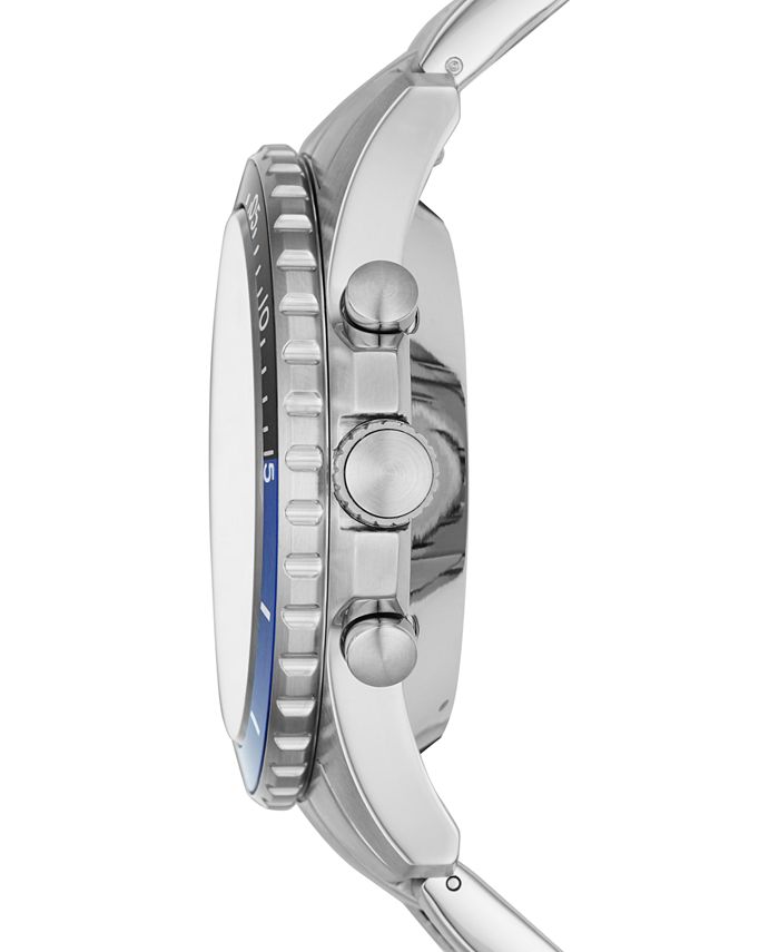 Fossil Men's FB-01 Stainless Steel Bracelet Hybrid Smart Watch 42mm - Macy's