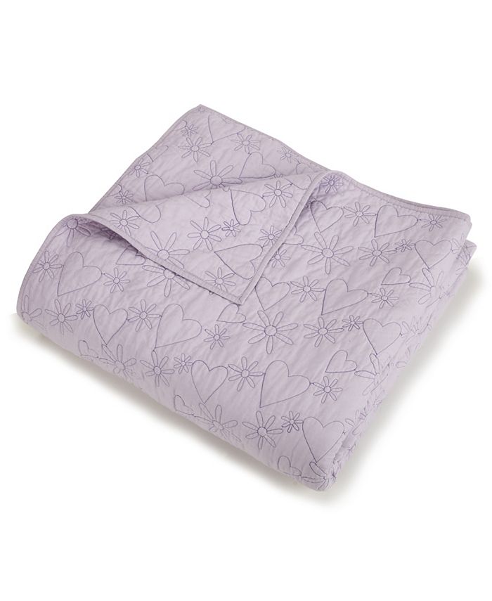 Jessica Simpson Flower Heart Full/Queen 3-Piece Quilt Set - Macy's