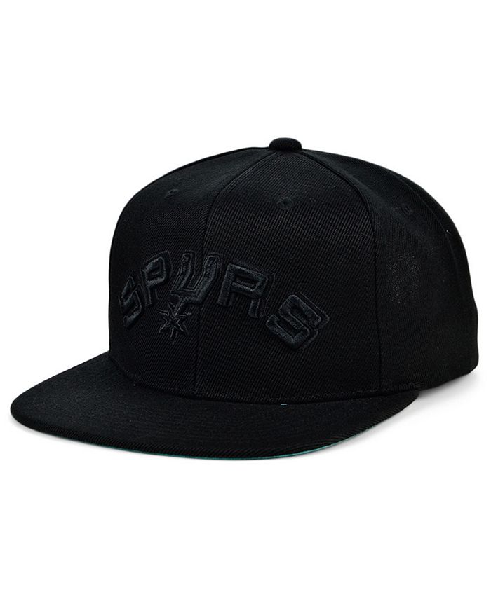 Mitchell & Ness San Antonio Spurs Under The Black Snapback Cap - Macy's