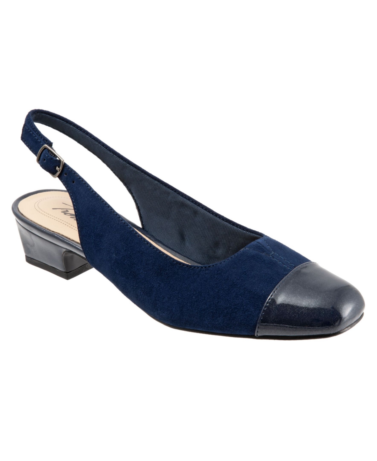 Click here for Trotters Dea Pump - Navy suede prices