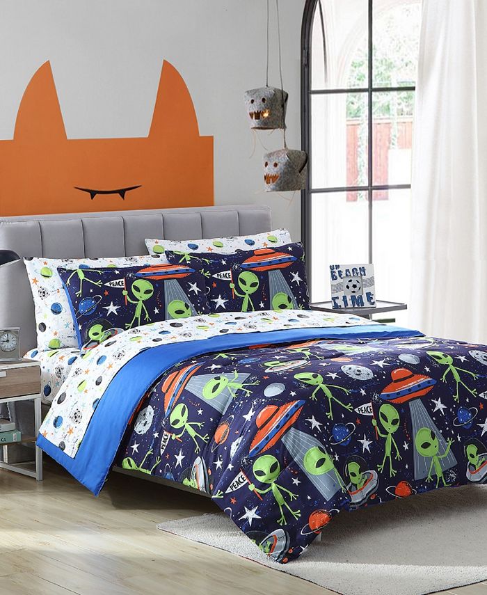 Morgan Home MHF Home Kids Allan the Peaceful Alien Twin Comforter Set ...