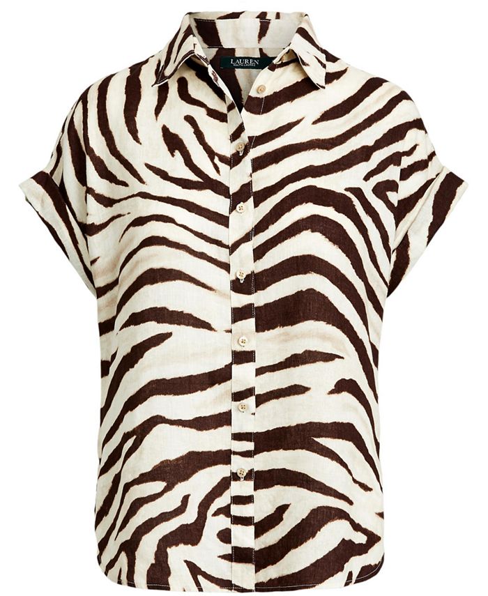 Lauren Ralph Lauren Lightweight Linen Top - Macy's