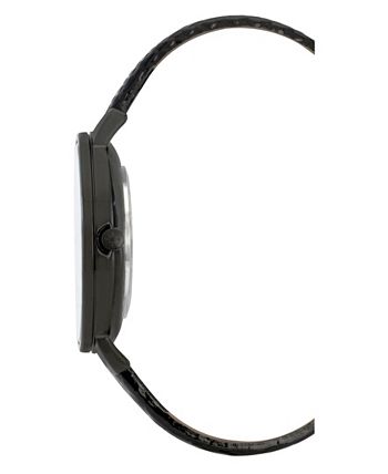 BCBGeneration Women's 3 Hands Slim Black Genuine Leather Band Watch ...