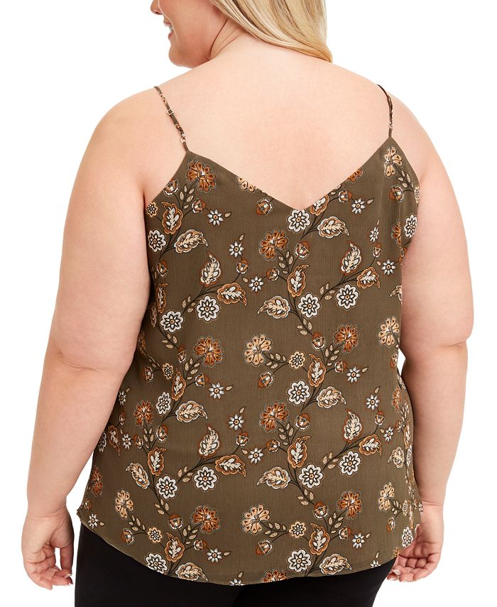 Calvin Klein Plus Size Floral-Print Camisole Top - Macy's