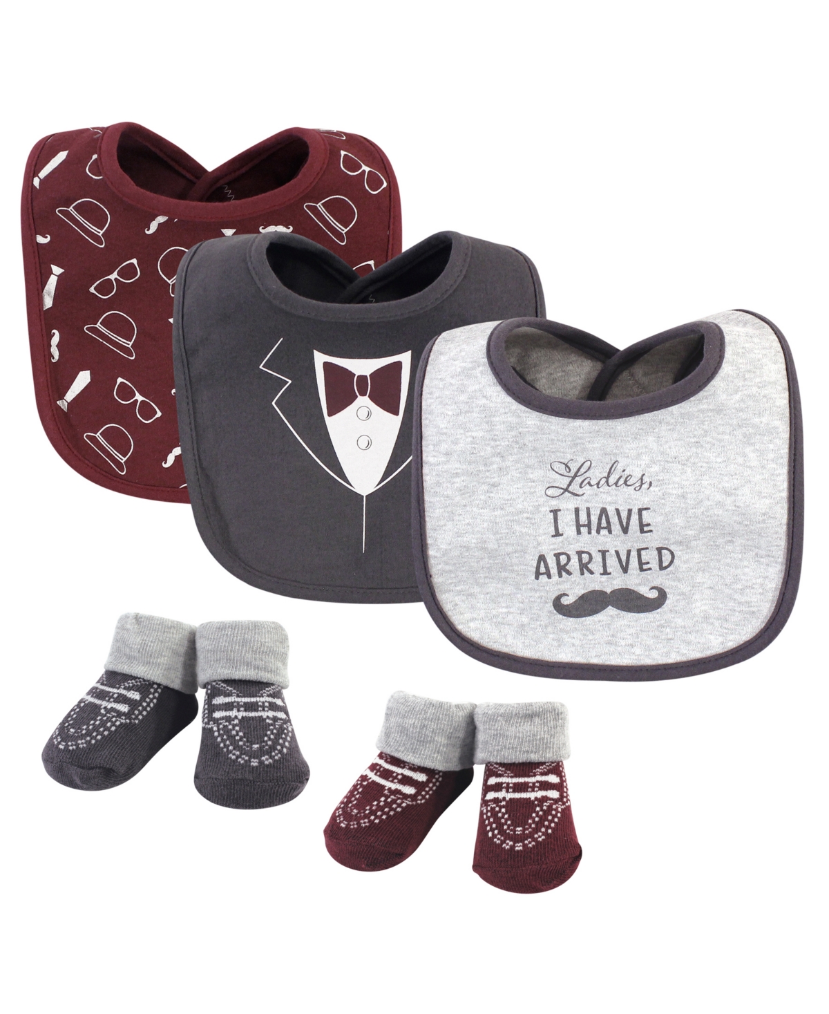 Click here for Hudson Baby Boys Essential 5-Piece Bib & Sock Coll... prices