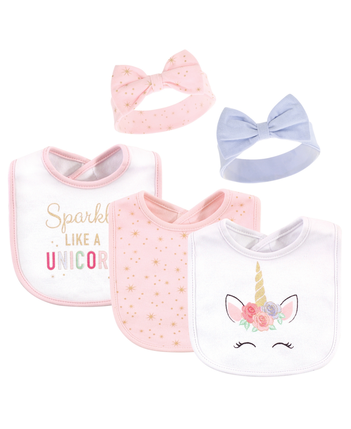 Click here for Little Treasure Baby Girl Cotton Bib and Headband... prices