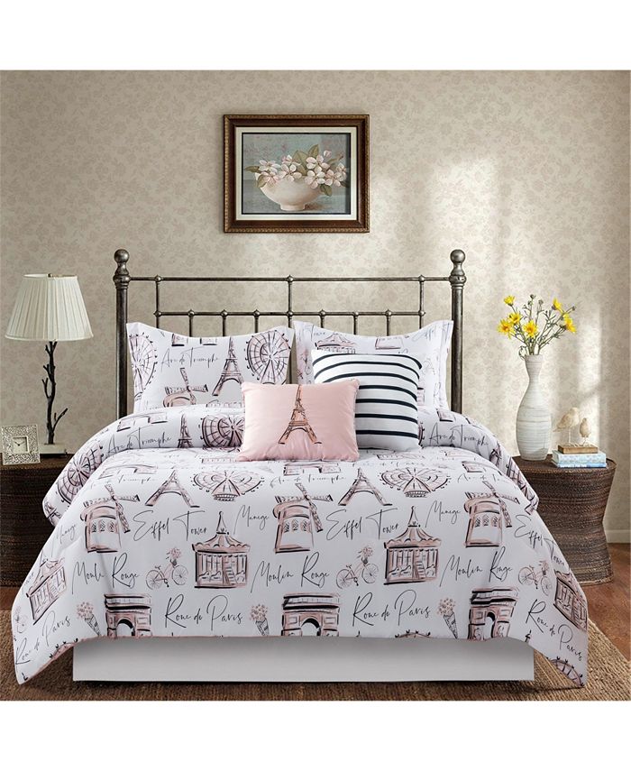 Bloom by Sara Berrenson Margaux 5-Piece Comforter Set, Full/Queen - Macy's