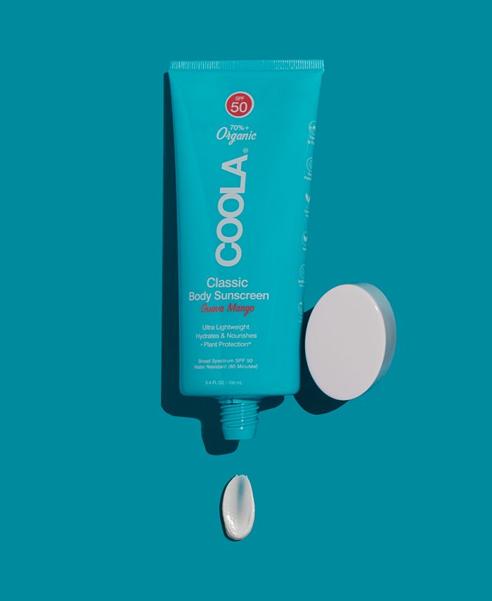 COOLA Classic Body Organic Sunscreen Lotion SPF 50 - Guava Mango, 3.4 ...