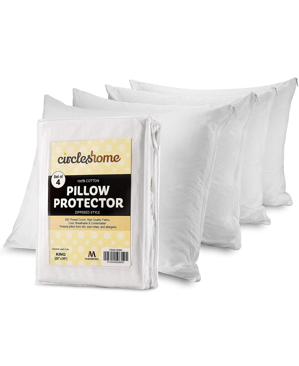 Click here for Circles Home 100 Cotton Pillow Protector with Zipp... prices