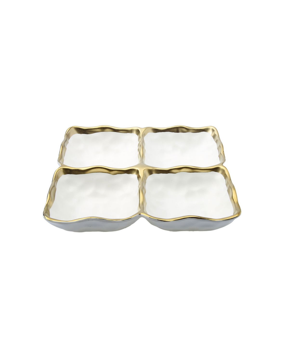 Click here for Classic Touch 4 Sectional Relish Dish with Rim - W... prices