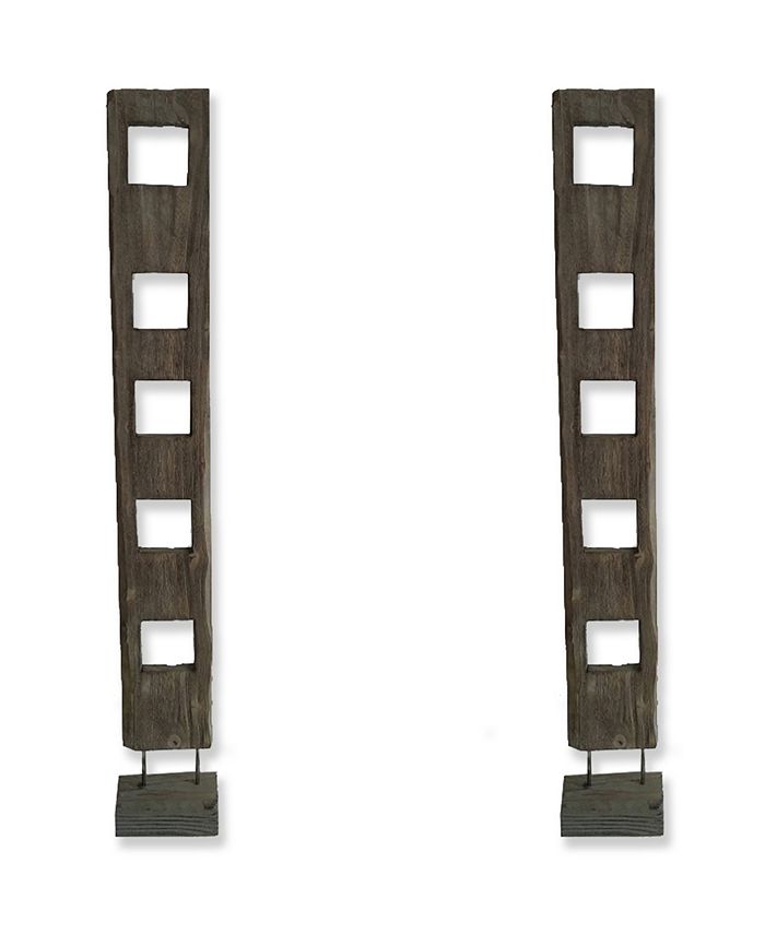 Screen Gems Handcrafted Rustic 1 Panel Free Standing Wood Sculpture ...