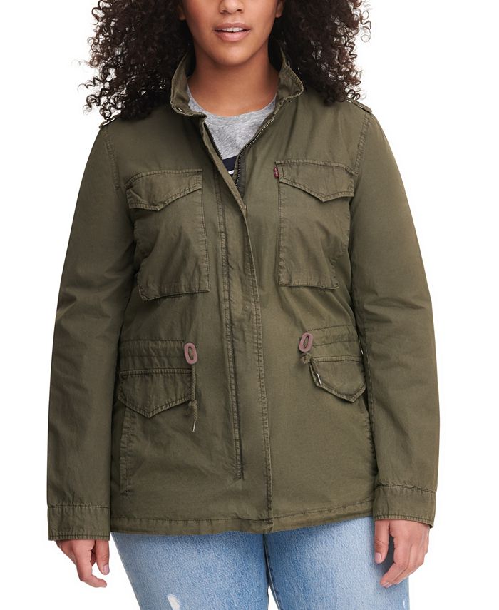 Levi's Trendy Plus Size Cotton Utility Jacket - Macy's