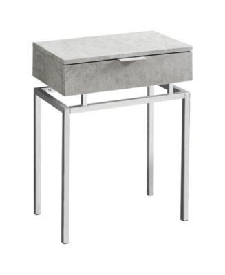 Monarch Specialties Accent Table - 24" H Cement - Macy's