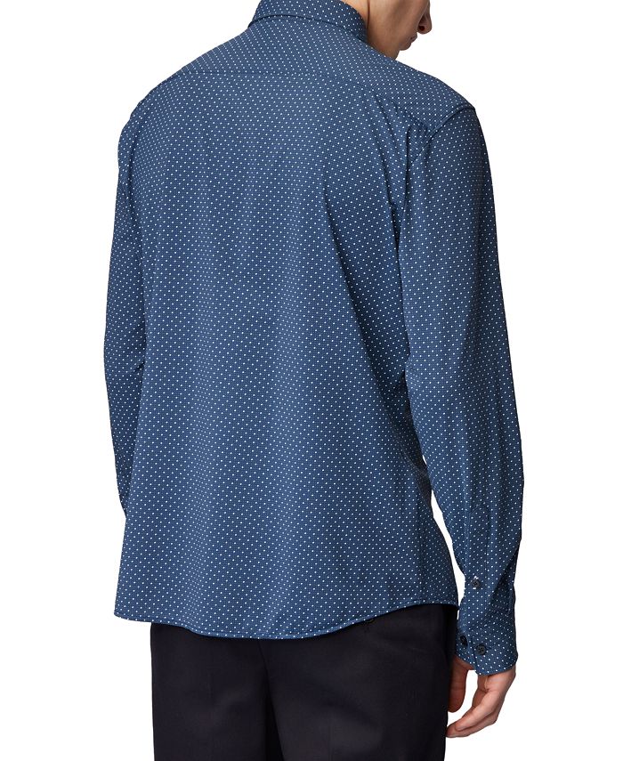 Hugo Boss Men's Robbie_F Open Green Shirt - Macy's