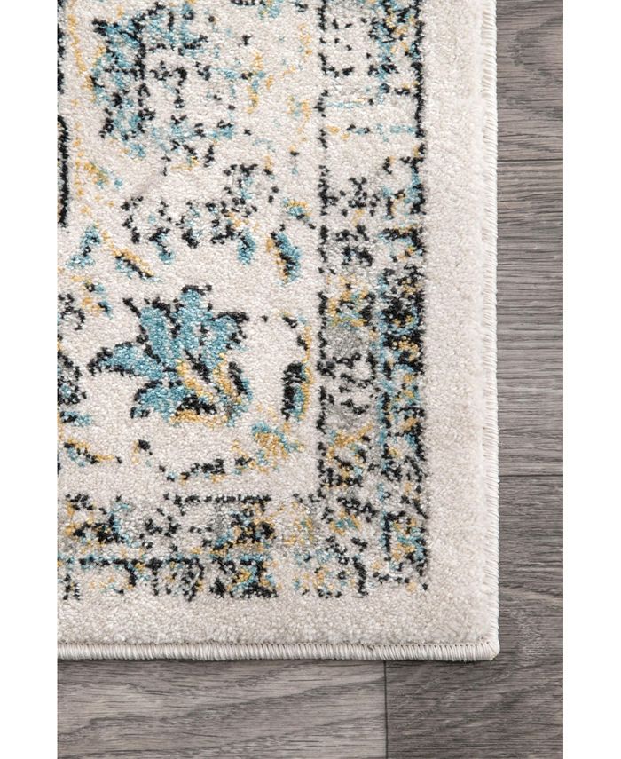 nuLoom Bodrum Vintage-Inspired Persian Verona Gray 6'7" x 9' Area Rug ...