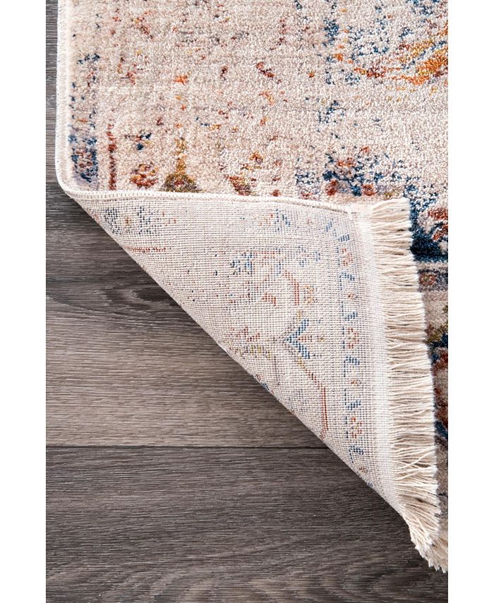 nuLoom Mystic Ehtel Medallion Fringe 6'7" x 9'4" Area Rug - Macy's