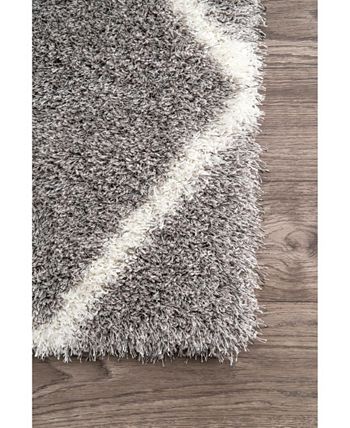 nuLoom Plush Shag Soft and Plush Diamond 7'10" x 10' Area Rug - Macy's