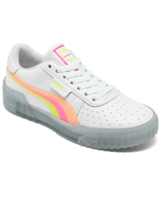 Puma Women's Cali Neon Iced Casual Sneakers from Finish Line - Macy's