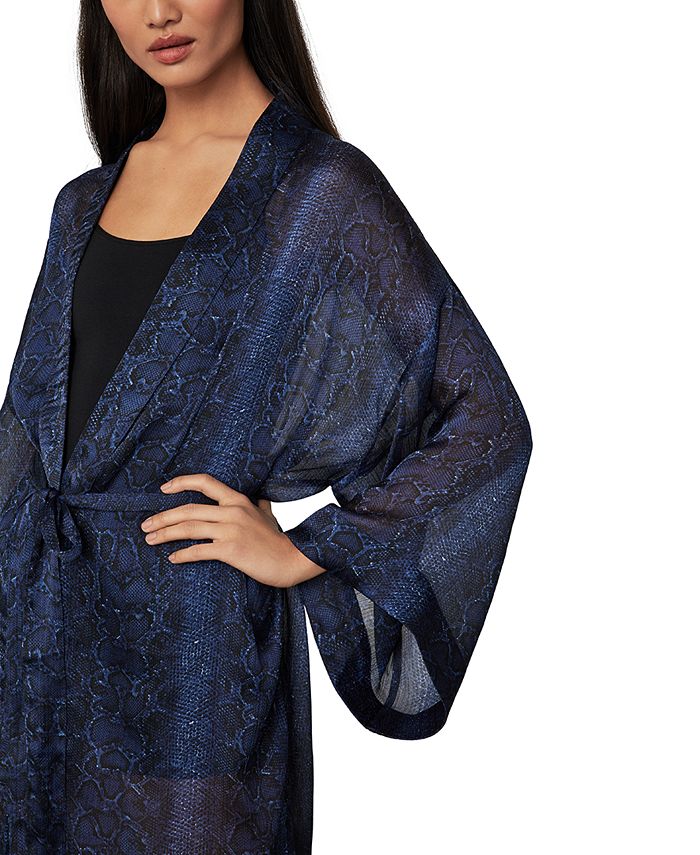 BCBGMAXAZRIA Snake-Embossed Kimono - Macy's