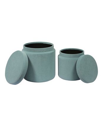 TOV Furniture Kris Storage Ottomans, Set of 2 - Macy's