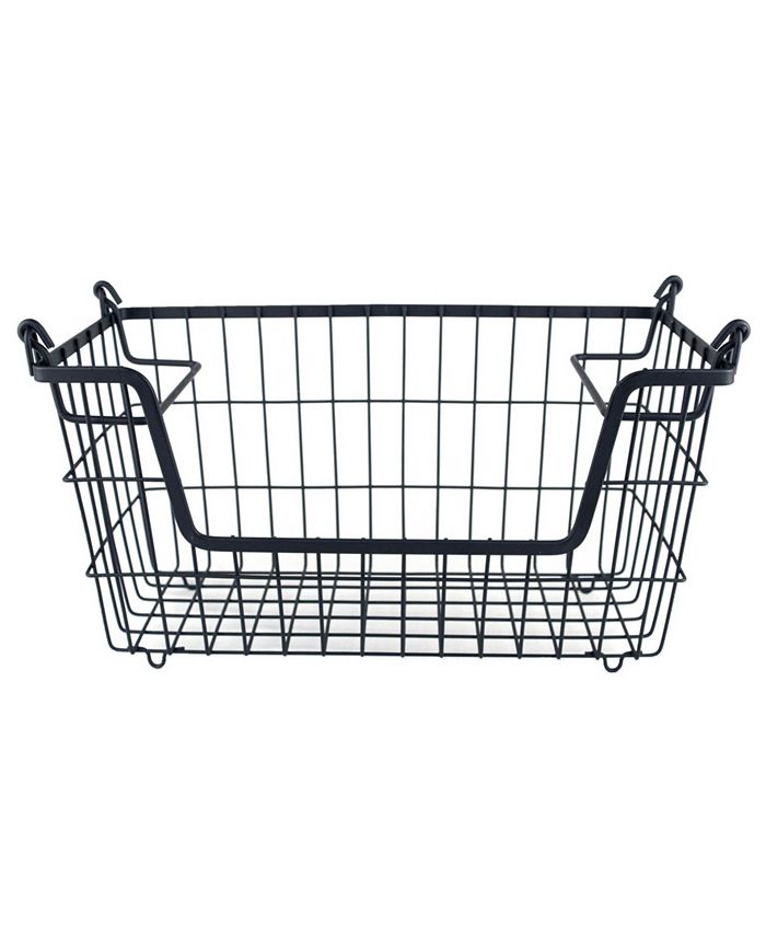Design Imports Metal Basket Rectangle Small - Macy's