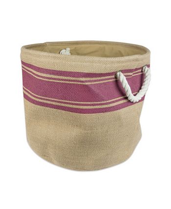 Design Imports 12" Round Burlap Storage Bin - Macy's