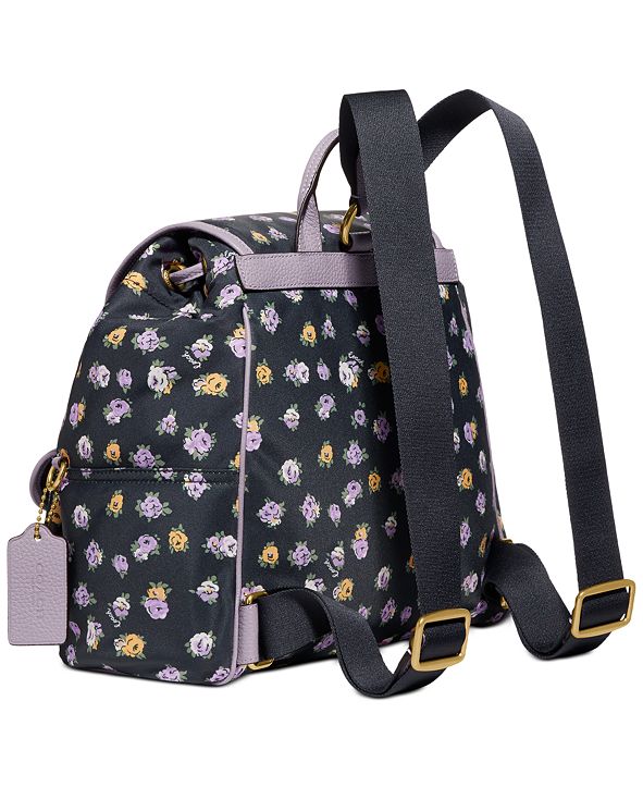 COACH Vintage Rose Print Nylon Cargo Backpack & Reviews - Handbags ...