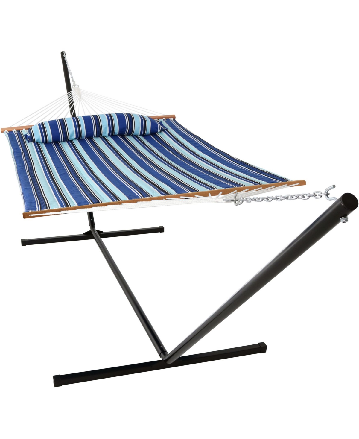 Click here for Quilted Double Hammock with Stand for Outside - 40... prices