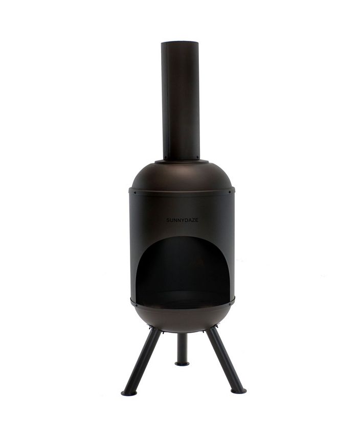 Sunnydaze Decor Steel Outdoor Wood-Burning Chiminea Fire Pit - Macy's