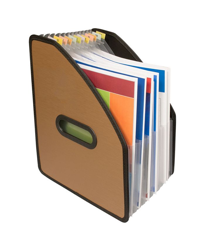 C-Line Modern Metallic 13-Pocket Vertical Stand-Up Expanding File - Macy's