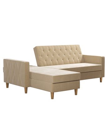 CosmoLiving by Cosmopolitan Liberty Sectional Futon with Storage ...