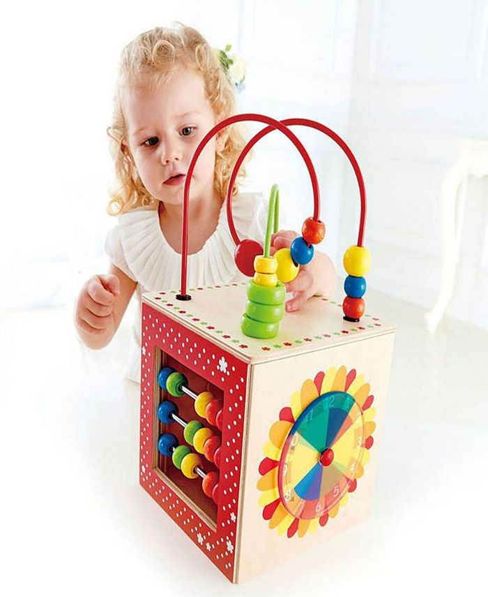 Hape Kids Educational Wooden Discovery Box Bead Maze Activity Center ...