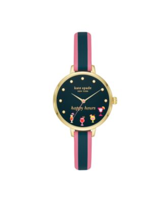 kate spade new york Metro Gold-Tone Happy Hours Watch, 34MM - Macy's