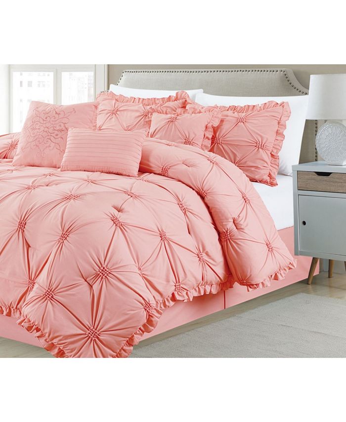 Addy Home Fashions Shabby, Chic 7 Piece Comforter Set, King - Macy's