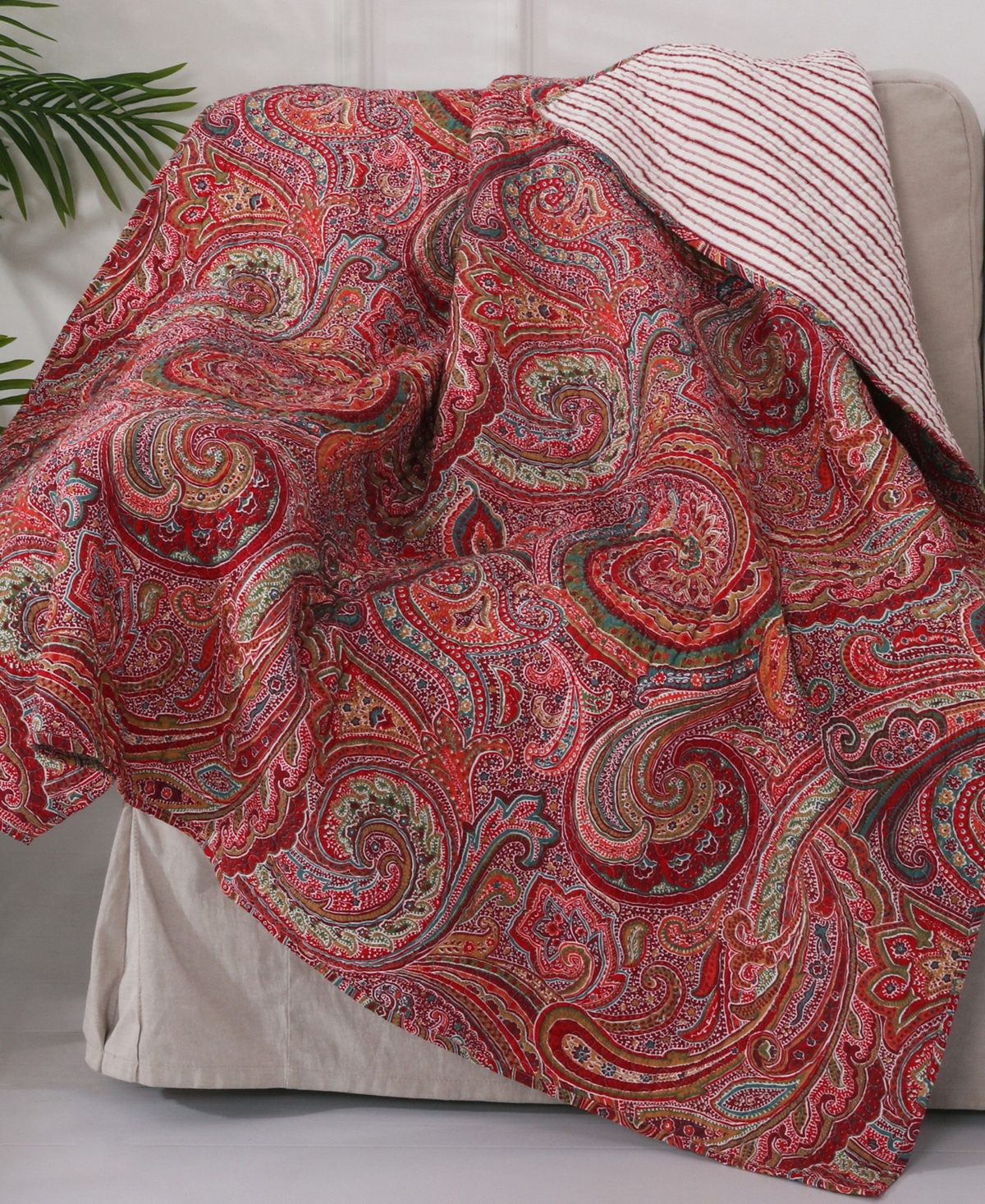 Click here for Levtex Spruce Paisley Reversible Quilted Throw  50... prices