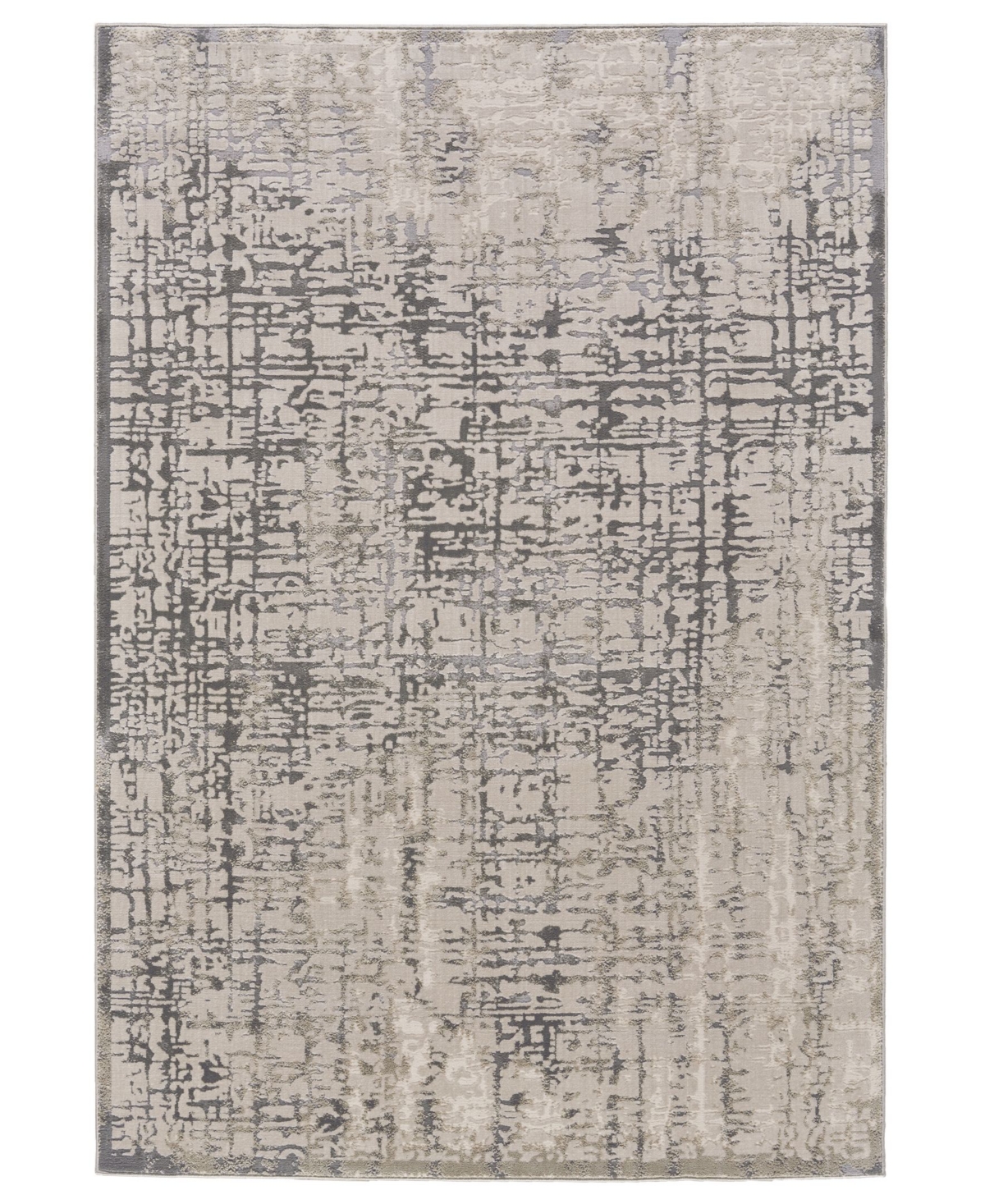 Click here for Feizy Prasad R3683 Gray 5 x 8 Area Rug - Gray prices