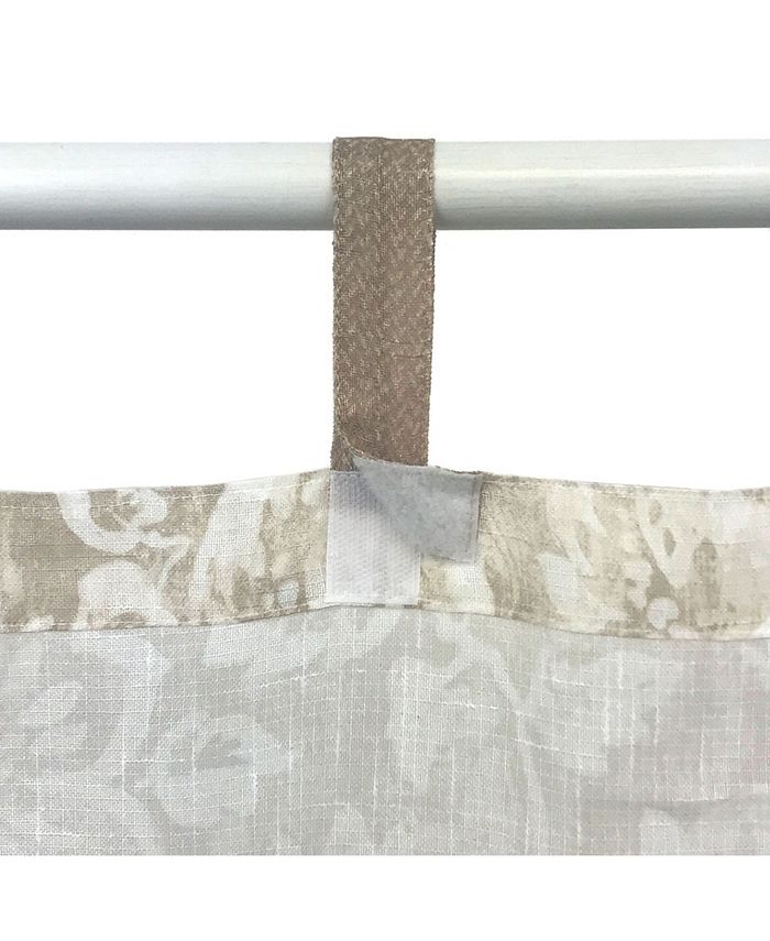 Elrene Verena Sheer Floral 52" x 108" Indoor/Outdoor Tab Top Curtain ...