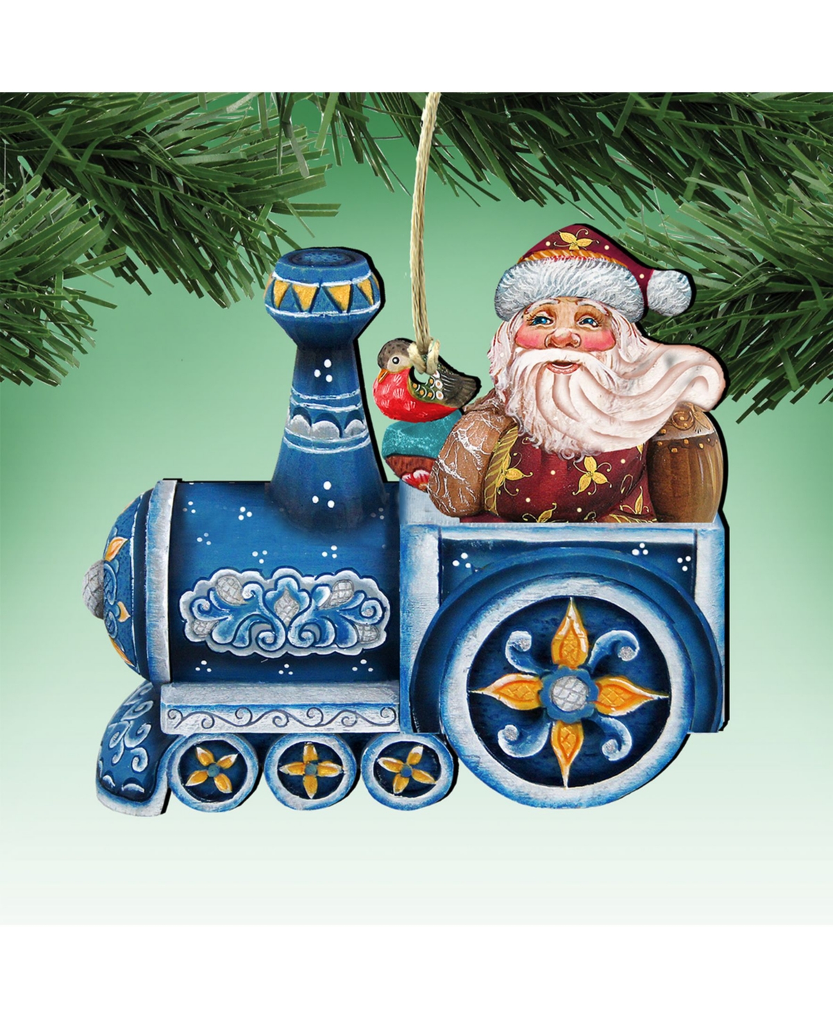 Click here for Designocracy Train Riding Santa Wooden Christmas O... prices