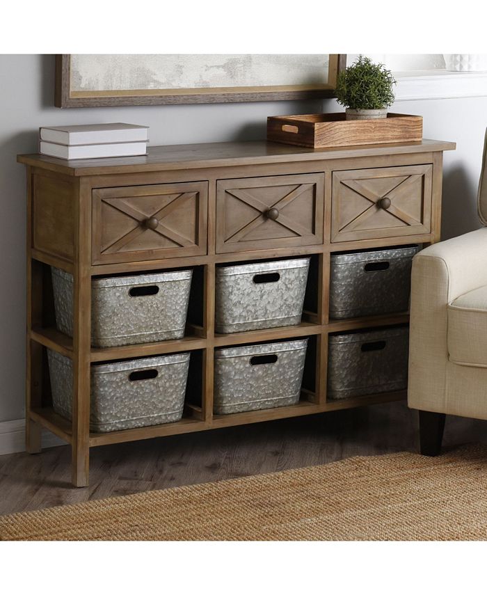 StyleCraft Home Collection StyleCraft Three Drawer Wooden Side Table ...