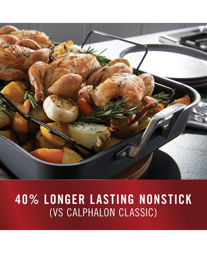Calphalon Premier Hard-Anodized Nonstick 16-Inch Roaster with Rack ...