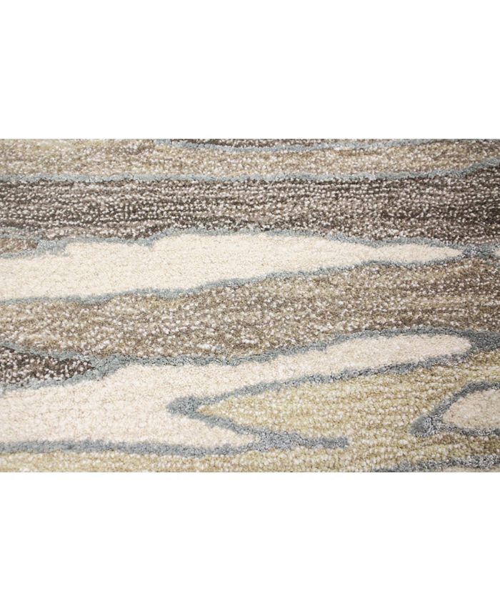 BB Rugs Downtown Tud-02 Beige 2'6" x 8' Runner Rug - Macy's