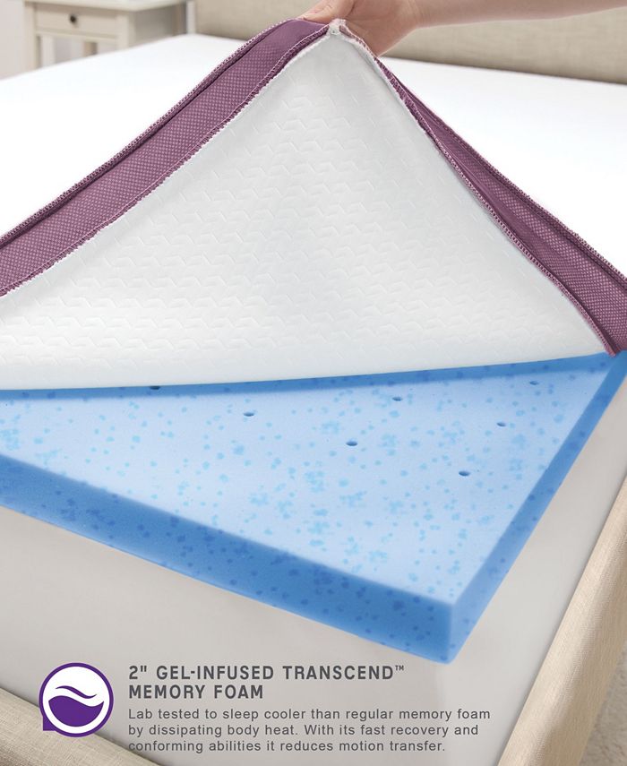 SensorPEDIC 2-Inch Advanced Cool Transcend Memory Foam Bed Topper ...