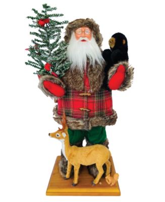 Santa's Workshop 24" Plaid Woodsman Santa - Macy's