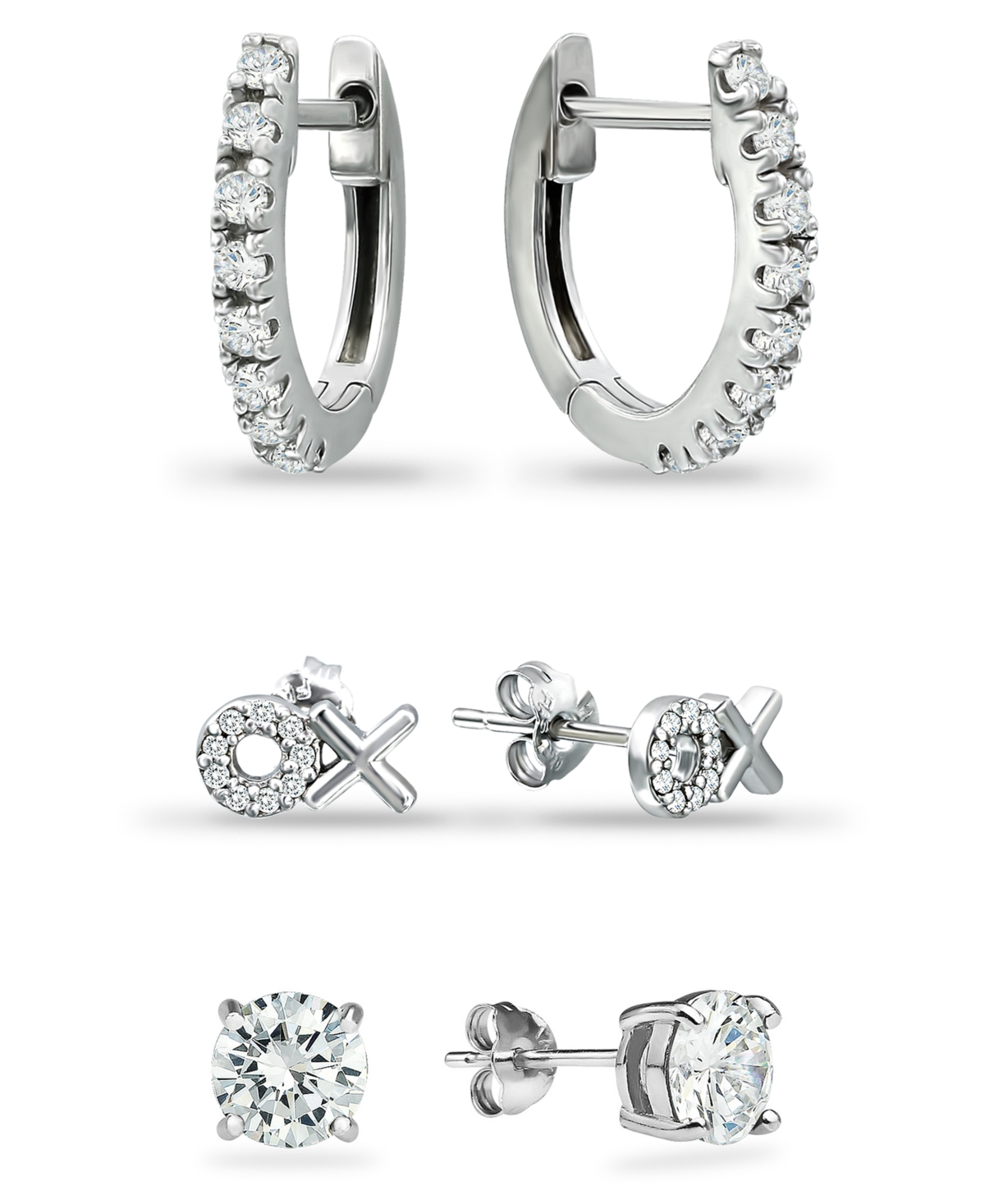 Click here for Giani Bernini 3-Pc. Set Cubic Zirconia Hoop & Stud... prices